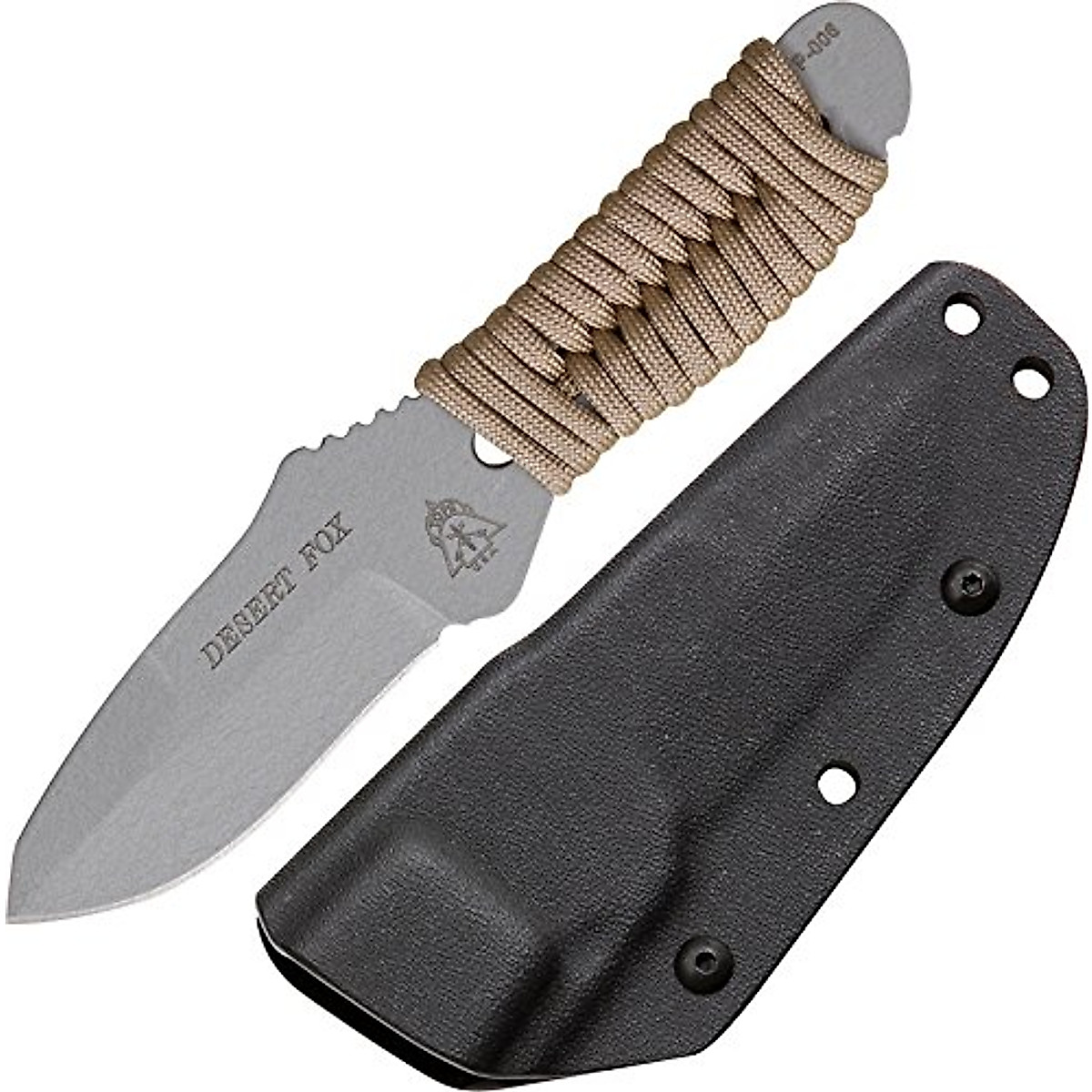 Tops Knives Desert Fox Fixed Blade Knife w/Kydex Sheath