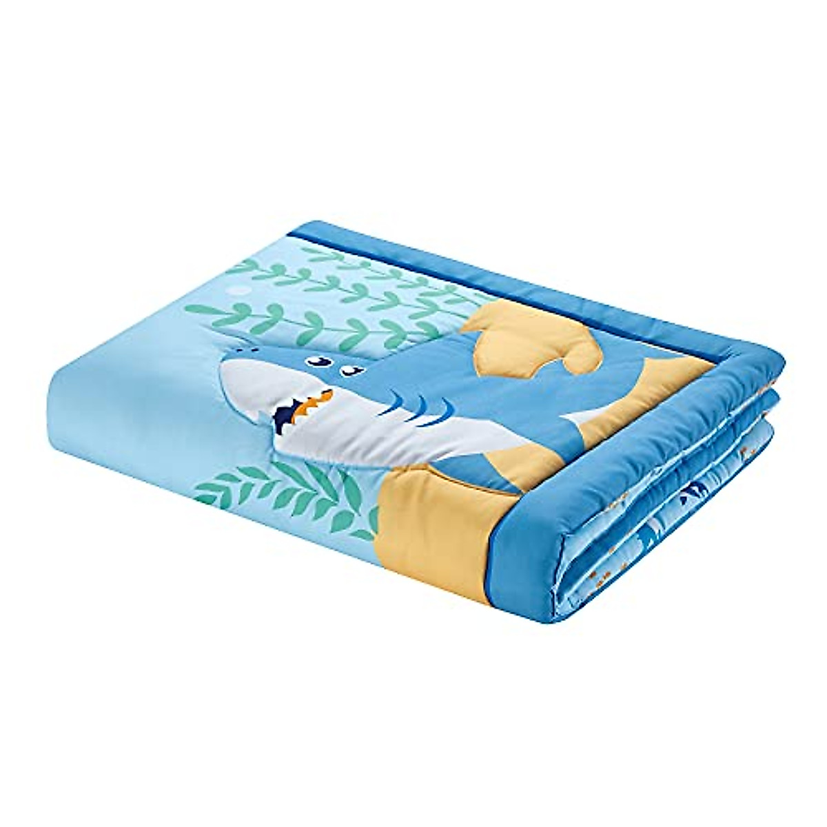 Grand Avenue Baby Shark 3 Piece Crib Bedding Set, 33 x 42, Multi-Color