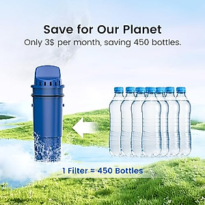 Waterspecialist NSF Certified Replacement Pitcher Water Filter, Replacement for Pur® Pitchers and Dispensers PPT700W, CR-1100C and PPF951K Water Filter (Pack of 4)