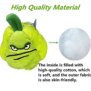 Suyudian 3 PCS PVZ Plant and Zombies Plush Plants Sets 1 2 Stuffed Soft Toys Chili, Double Cherry, Wogua PVZ Figure Doll, Great Gifts for Boys and Girls New