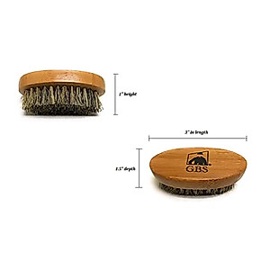 G.B.S Beard Brush Boar bristle for Men Wooden Made With Firm Bristles for Grooming and Soften Your Facial Hair- Professional Beard Brush for Stylish Beard