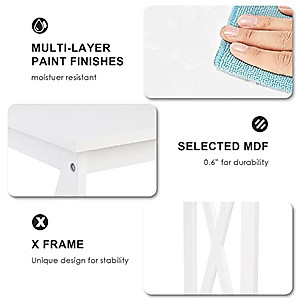 ITUSUT Console Sofa Table for Entryway with 2 Tier Shelves, Narrow Entryway Table for Living Room with Sturdy Engineering Wood and Strong Construction, Easy to Assembly, White