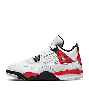 Jordan Boy's 4 Retro (Little Kid) White/Fire Red/Black/Neutral Grey 1 Little Kid M