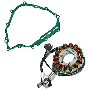 Caltric Stator and Gasket Compatible with Yamaha Rhino 700 2008-2013 Viking 700 2014-2018 5B4-81410-00-00, 1XD-81410-00-00, 3B4-15451-00-00