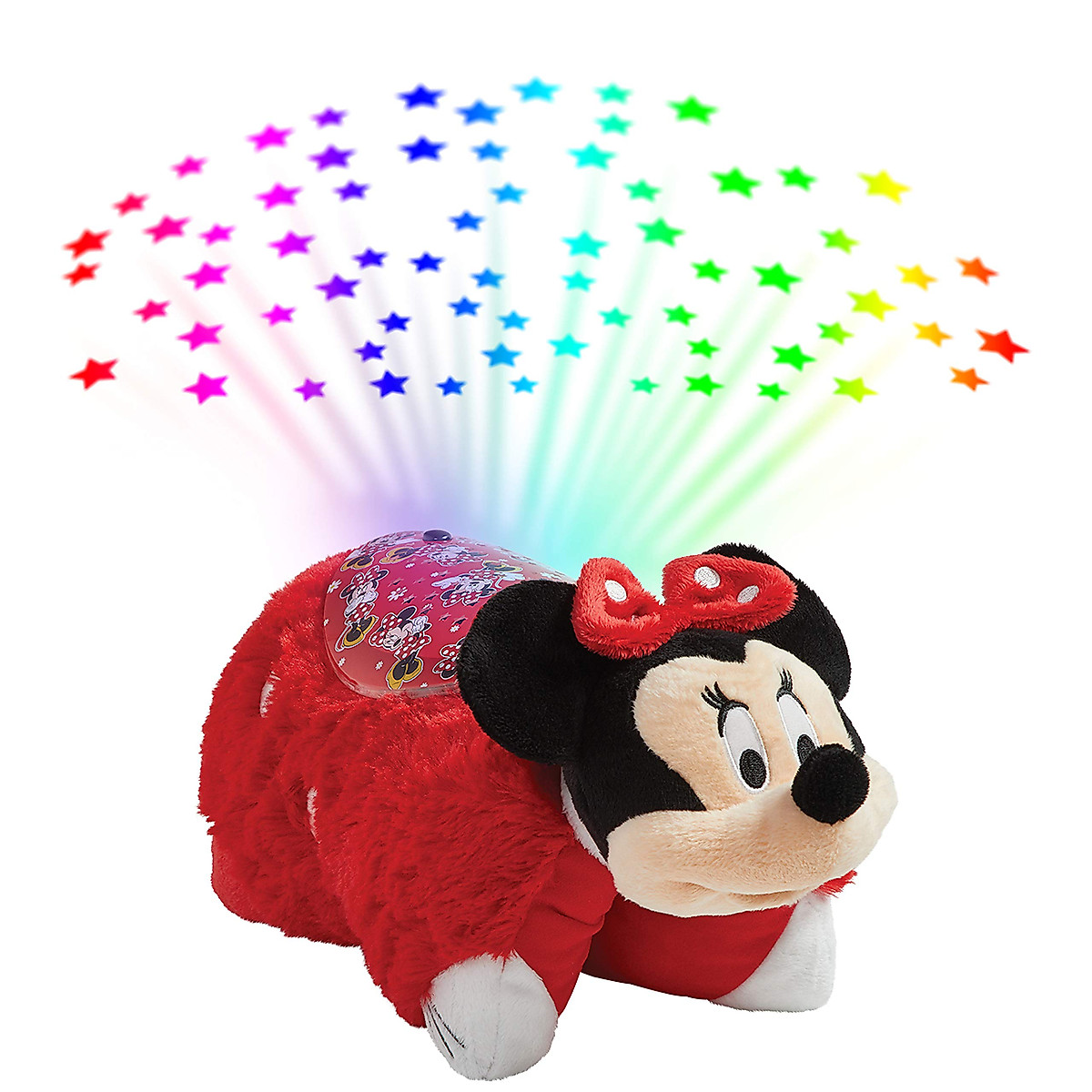 Pillow Pets Disney Rockin the Dots Minnie Mouse Sleeptime Lites - Retro Minnie Mouse Plush Night Light