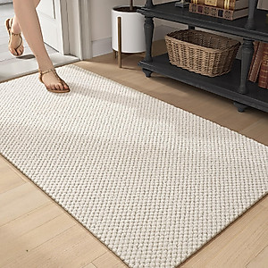 Color&Geometry Large Door Mat 3x5 ft Entryway Rugs Indoor, Luxury, Low Pile, Heavy-Duty, Easy Clean, 36"x59" Indoor Mat, Soft Rugs for Bedroom Bedside Rug Neutral Area Carpet (Beige)