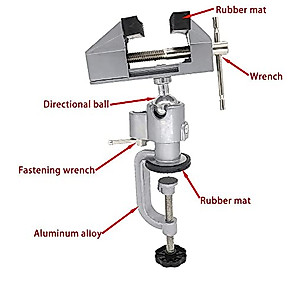 Bench vise table, Jewelry vise, Bench clamps, Swivel bench vise, Table swivel vise, 3 inch Swivel Universal Table Vise Tilts Rotate 360° Universal Work