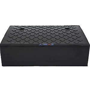 CXRCY Rubber Curb Ramp 6” Rise 2 Pack Industry Heavy Duty Black Threshold Ramps with 4 Expansion Bolts for Sidewalk, Loading Dock, Driveway, Wheelchair, Car, Bike