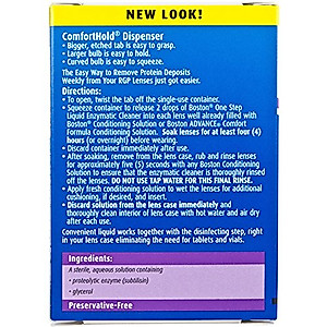 Bausch & Lomb Boston One Step Liquid Enzymatic Cleaner, Protein Remover, 0.01 Fl Oz each, 12 Count (Pack of 1)