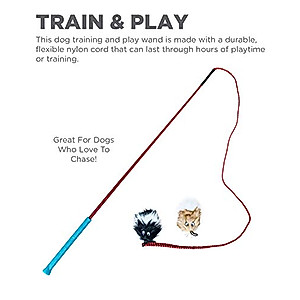 Outward Hound Tail Teaser Durable Dog Wand with Soft Plush Toys