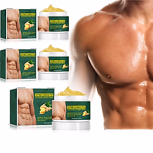 MQSHUHENMY SoliPac Gynecomastia Tightening Ginger Cream, Ginger Cream for Adults, Skin Tightening Cream, Tummy Tightening Cream (3Pcs)