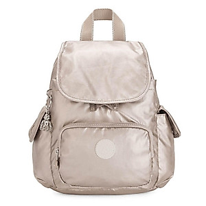 Kipling Women's Backpack City Pack Mini, Silver (Metallic Glow), 27x29x14 Centimeters (B x H x T)