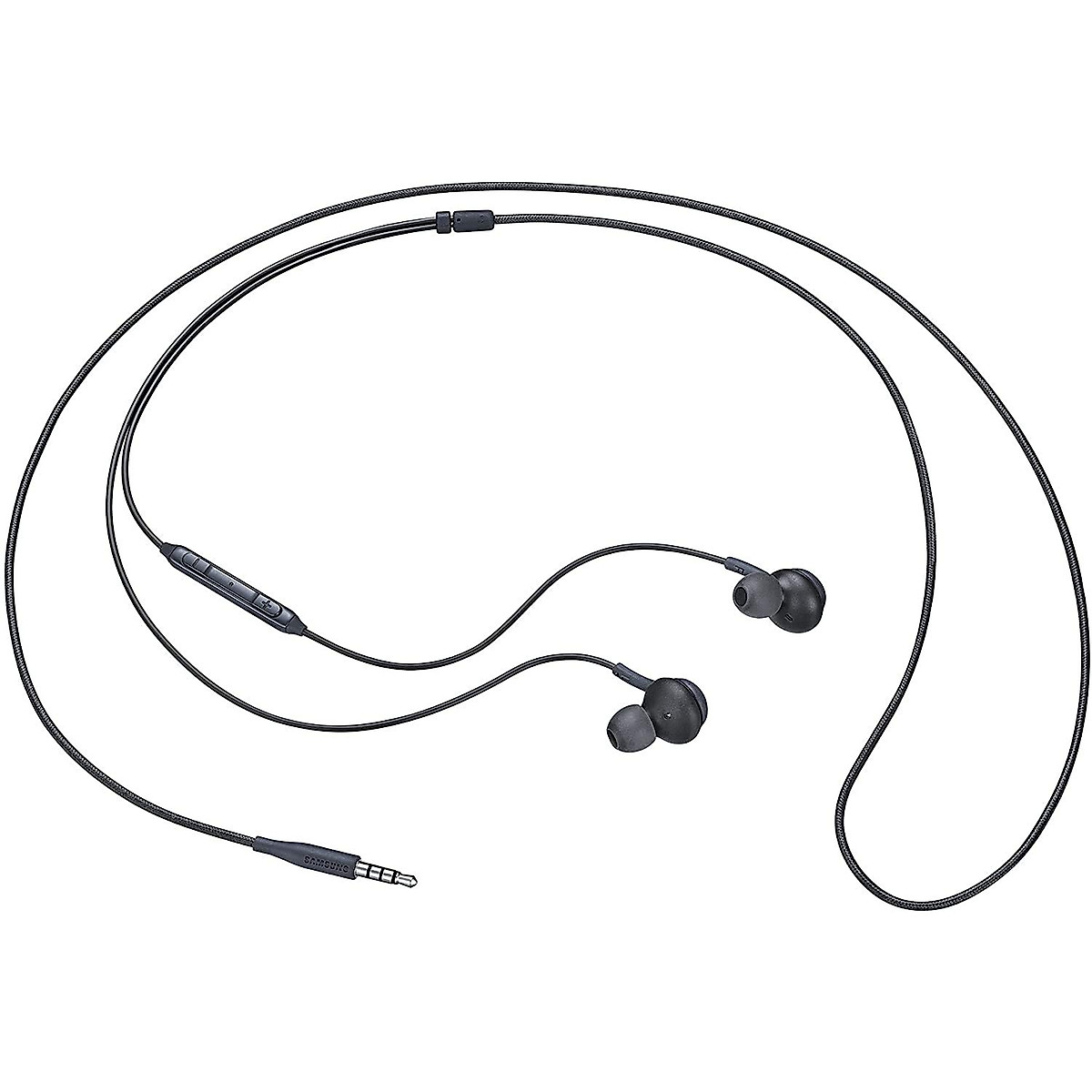ElloGear OEM Earbuds Stereo Headphones for Samsung Galaxy S10 S10e Plus Cable - Designed by AKG - with Microphone and Volume Buttons (Grey)