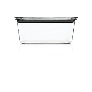 Rubbermaid Brilliance Glass Storage Set of 4 Food Containers with Lids (8 Pieces Total), Set, Assorted, Clear