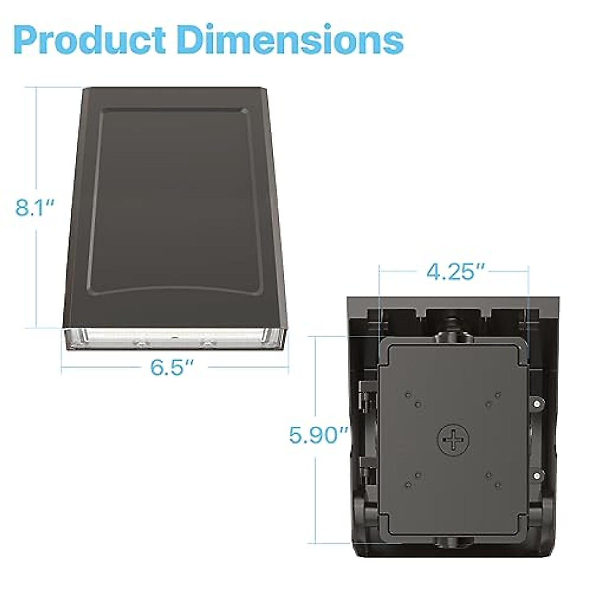HYPERLITE LED Wall Pack Light 40W 5200lm, Full Cut-Off Adjustable ETL Approved Wall Pack for Buildings Loading Bay Entryways Parking Lot Patio, 175W Matel-Halide Replacement
