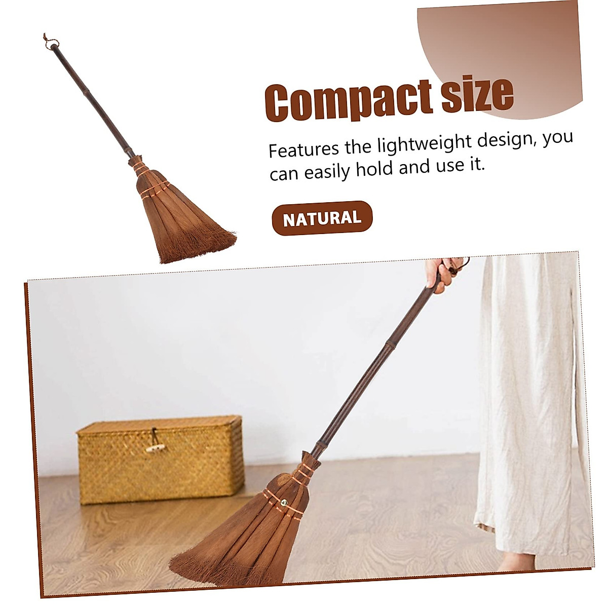 1pc Hand Made Children Broom Educational Toy for Kids Creative Dust Removing Broom Child Sized Housekeeping Tool