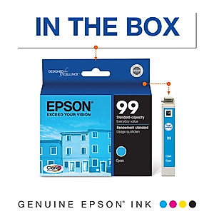 EPSON T099 Claria Hi-Definition -Ink Standard Capacity Cyan -Cartridge (T099220-S) for select Epson Artisan Printers