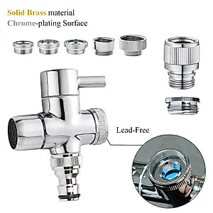 Sneatup Faucet Aerator to Garden Hose Diverter (5 adapters + Quick Connector)