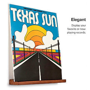 MÖNKE Vinyl Record Wall Mount - an Elegant Display Ledge Made from Solid Wood - This Vinyl Record Shelf Will Hold Records of Any Size (Brown)