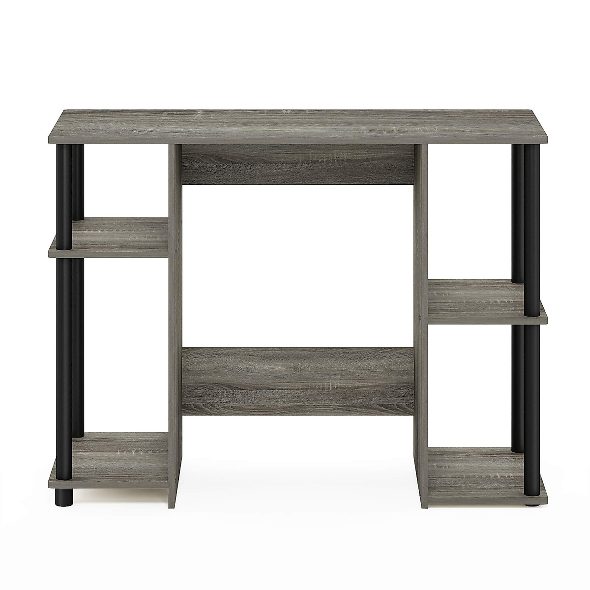 Furinno Jaya Computer Study Desk With Open Storage, French Oak Grey/Black