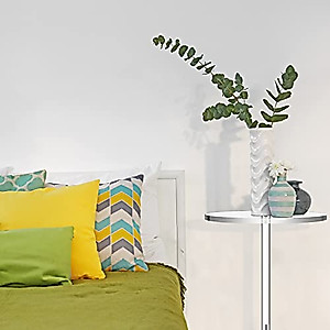 Chunful Drink Side Table Small Acrylic Drink Table Clear Living Room Tables Round Coffee Table End Tables for Small Spaces Balcony Bedroom, Easy Assembly