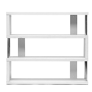 Baxton Studio Barnes 3-Shelf Modern Bookcase, White