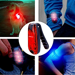 UMISHI LED Safety Light (6 Pack), Clip On Strobe Running Lights for Runners, Walking, Bicycle, Dog Collar, Stroller, Best Night High Visibility Accessories for Your Reflective Gear