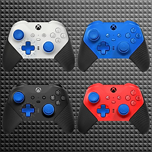 Elite Series 2 Controller Accessories，Metal Thumbsticks for Xbox Elite Wireless Controller Series 2，Accessories Replacement Include 4 Swap Joysticks, 4 Paddles, 1 D-Pads，2 accent rings (Core Blue)