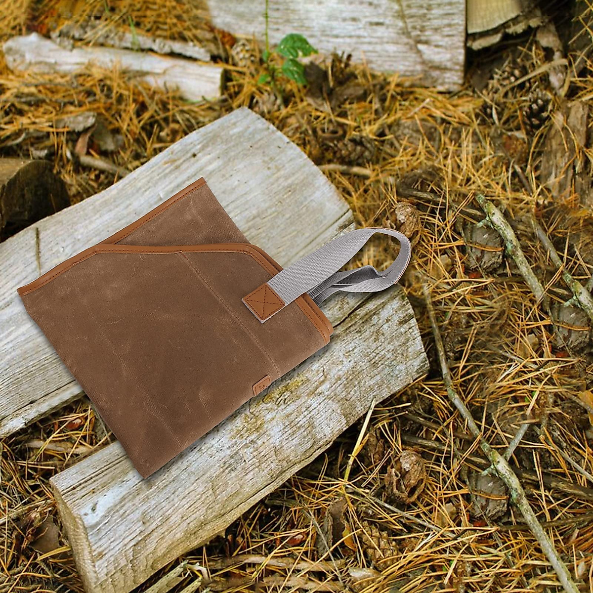 eforsit Firewood Carrier Heavy Duty Waxed Canvas Wood Carrier for Firewood with Handles Fireplace Wood Stove Accessories…