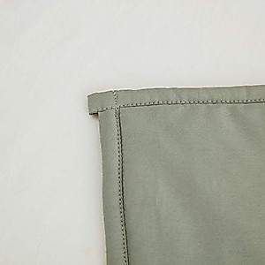 Chezmoi Collection Weighted Blanket 20 lbs 60x80 Inches - Cool Heavy Cotton Blanket with Glass Beads - for Individuals 170-220 lbs - Queen Size, Evergreen Fog