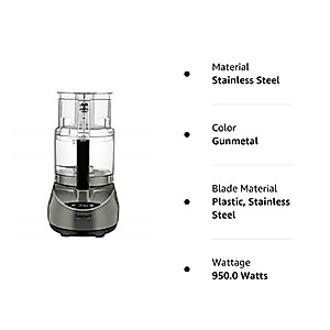 Cuisinart CFP-9GMPCY Food Processor, 9-Cup, Gunmetal