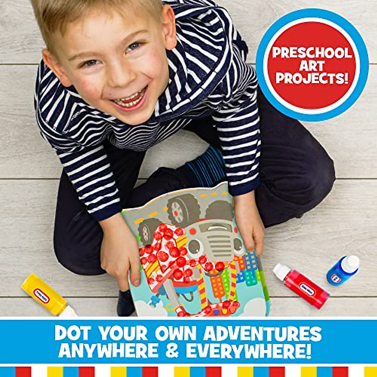 Little Tikes Dot Art Pad & Dot Markers, Spiral-Bound Activity Painting Pad, Travel-Friendly Art Dabbers, Little Tikes Birthday Party, Great Mess-Free Toddler Toys for Kids Ages 3, 4, 5, 6