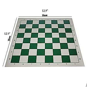 LYUN Chess Board 2 in 1 Chess Set with Wood Chess Board，Travel Chess Set 13" X 13" Roll-up Chess Board Chess Board Set for Beginner Kids Chess Set (Color : Chess Set 2 in1)