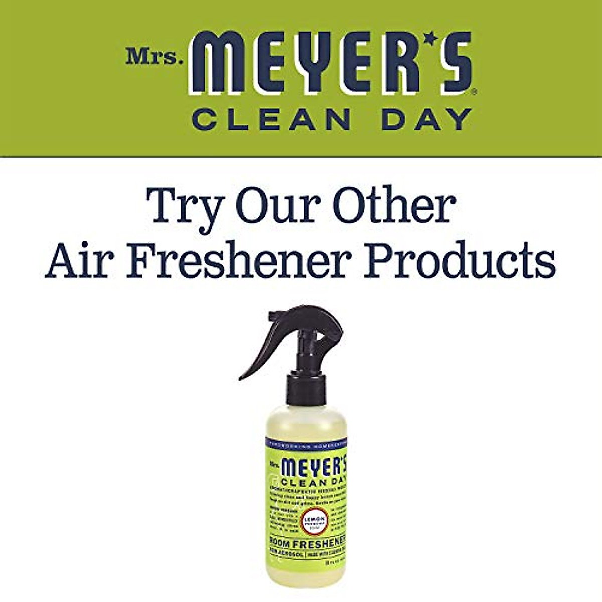 Mrs. Meyer's Soy Aromatherapy Candle, 35 Hour Burn Time, Made with Soy Wax and Essential Oils, Lemon Verbena, 7.2 oz