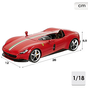 Bburago B18-16909 1:18 Ferrari Signature Monza SP-1, Assorted Designs and Colours