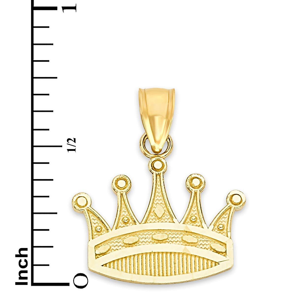 Generic 10k Real Solid Gold Tiara Pendant, Crown Princess Jewelry, Royalty Gifts for Her