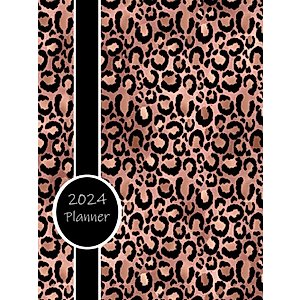 2024 Planner: Daily Weekly and Monthly Calendar | Schedule Organizer | January to December | Hardcover | Animal Print