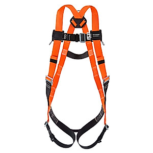 Titan ll Non-Stretch Full Body Safety Harness with Mating Buckle Chest & Leg Straps, Universal Size-Large/XL, 400 lb. Capacity (T4000/UAK)