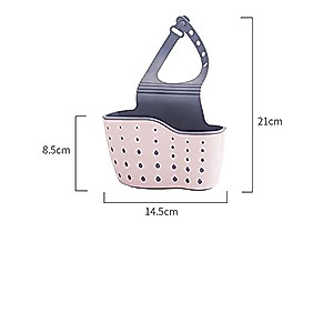 1Pcs Kitchen Accessories Utensils Organizer Adjustable Snap Sink Soap Sponge Holder Kitchen Hanging Drain Basket Kitchen Gadgets (green)