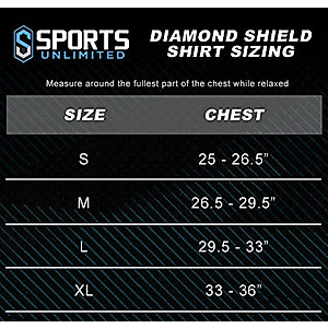 Sports Unlimited Diamond Shield Youth Baseball Sternum Guard Shirt - 2 Pack