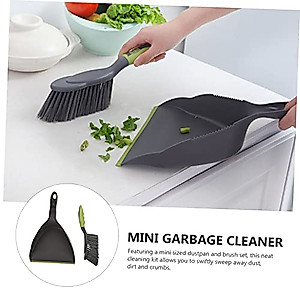 SEWOART 1 Set Desktop Sweeping Set Compact Dustpan Household Cleaner Computer Screen Cleaner Household Brooms Cleaning Kit Household Floor Cleaners Mini Dustpan and Broom Pet Broom Abs
