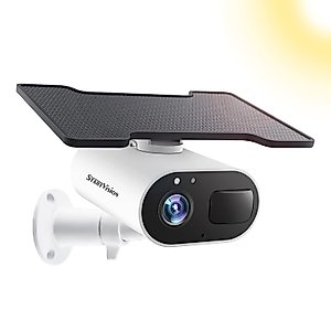 Wireless Solar Security Camera Outdoor, Solar Powered Battery Camera, 1080P Outdoor WiFi Security Camera, Night Vision, Two Way Audio, PIR Motion Detection, IP65 Waterproof，Cloud Storage