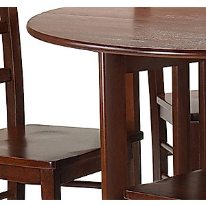 Winsome Alamo Dining, 4 Chairs, Walnut