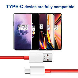 ChiChiFit Warp Charger,30W Quick Rapid Charge Power AC Wall Adapter [5V 6A] with USB-C Fast Charging Data Cable（3.3FT Compatible with OnePlus 8/7Pro/ 6T/ 6/ 5T/ 5/ 3T/ 3 (White)