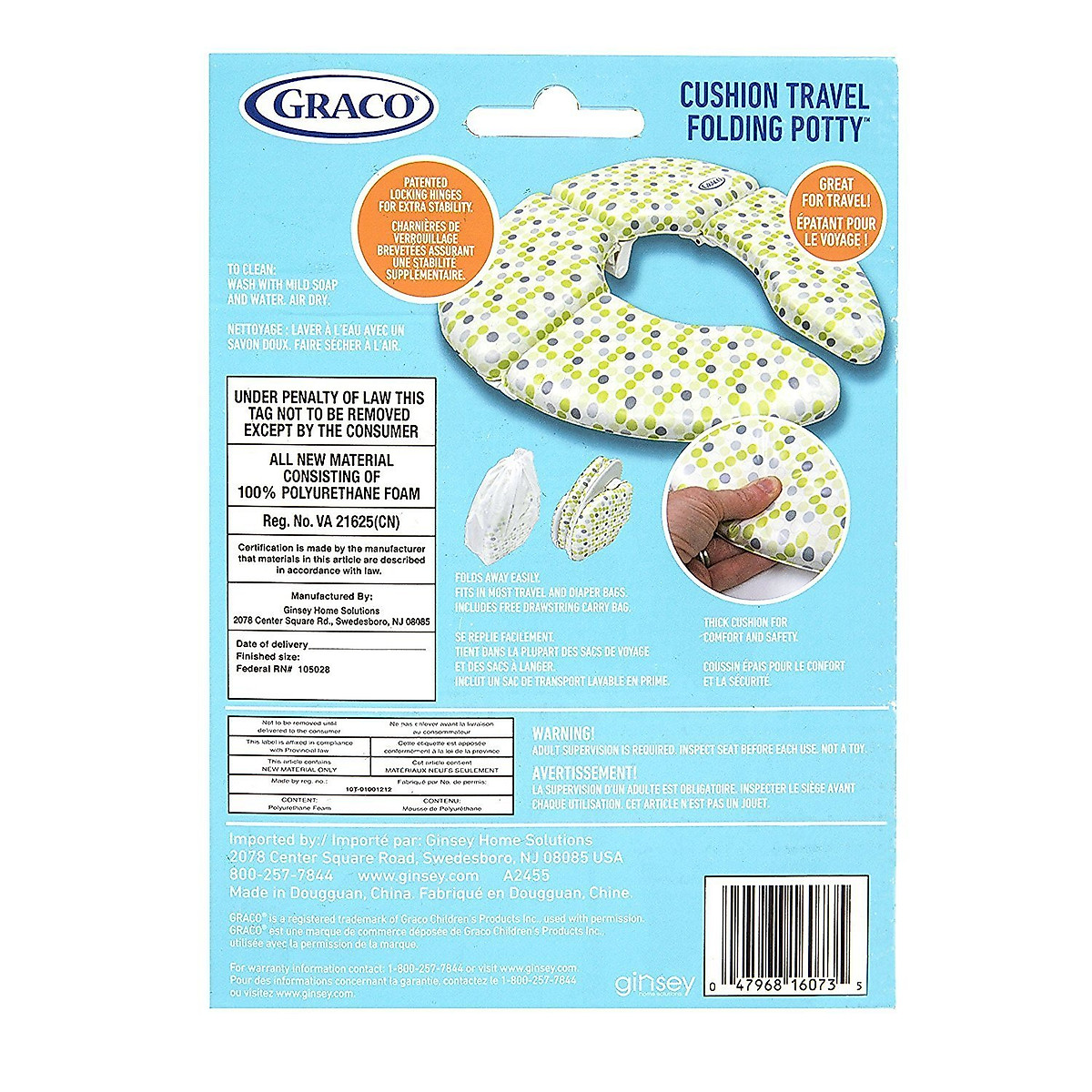 Graco Cushioned Folding Potty Seat, Assorted