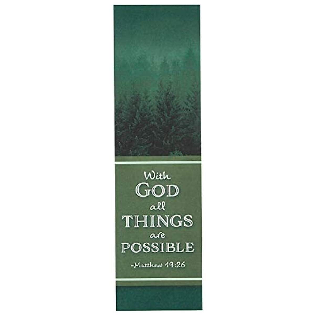 Bible Bookmarks, Tear-Proof and Water-Resistant - Each Measures 7" Long x 2" Wide, Set of 10, 5 Designs