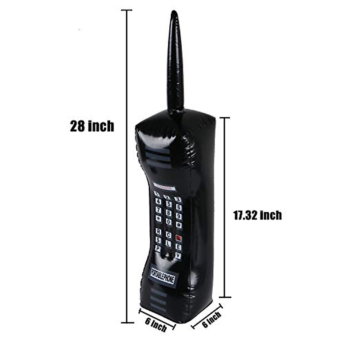 2PCS Inflatable Mobile Phone - 80's 90's Party Decorations Supplies Retro Cell Dress Accessory Phone Booth Props(26 Inches)