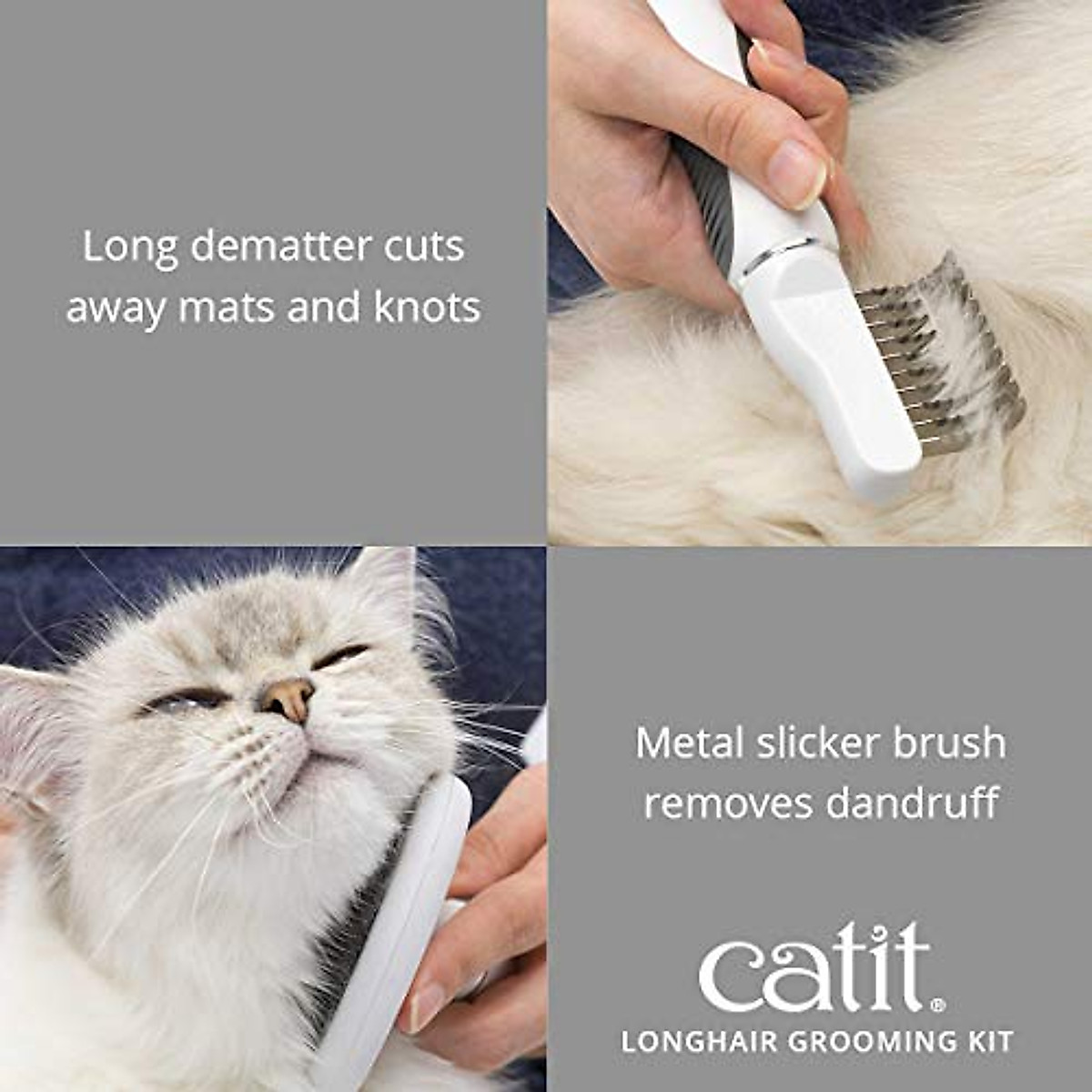 Catit Senses 2.0 Long Hair Cat Grooming Kit