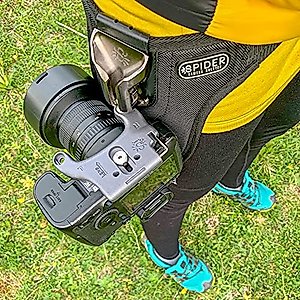 Spider Holster – SpiderPro DSLR Single Camera System v2 for Carrying ONE Professional Camera and Heavy Gear Featuring Belt with Built-In Self-Locking Camera Holster for Secure Quick-Draw Camera Access