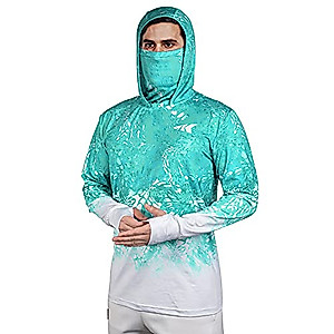 KastKing UPF 50 Fishing Hoodie Shirt For Men And Women, Long Sleeve Fishing Hiking Shirt, Breathable Moisture Wicking, TP,XL